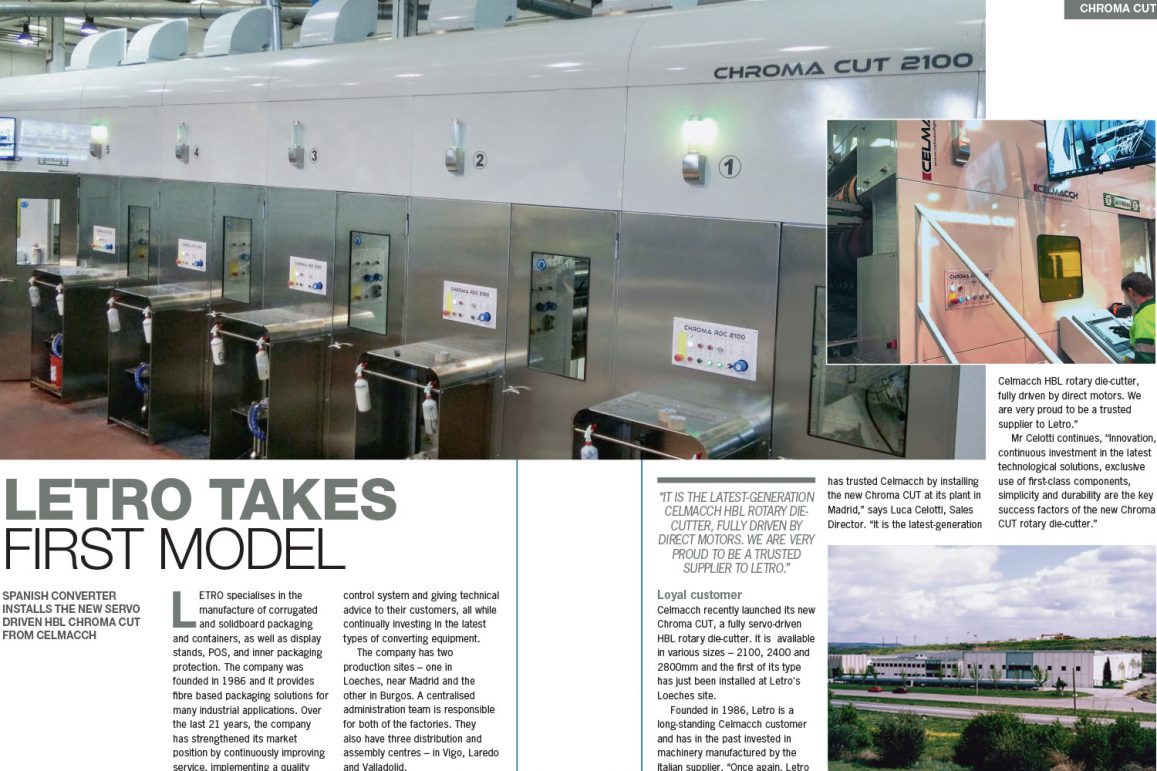 Letro takes first model - Koenig & Bauer Celmacch